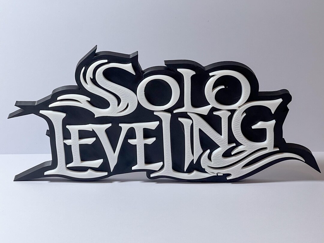 Solo Leveling Logo Sign – 3D Printed Anime Desk Decor | Personalized ...