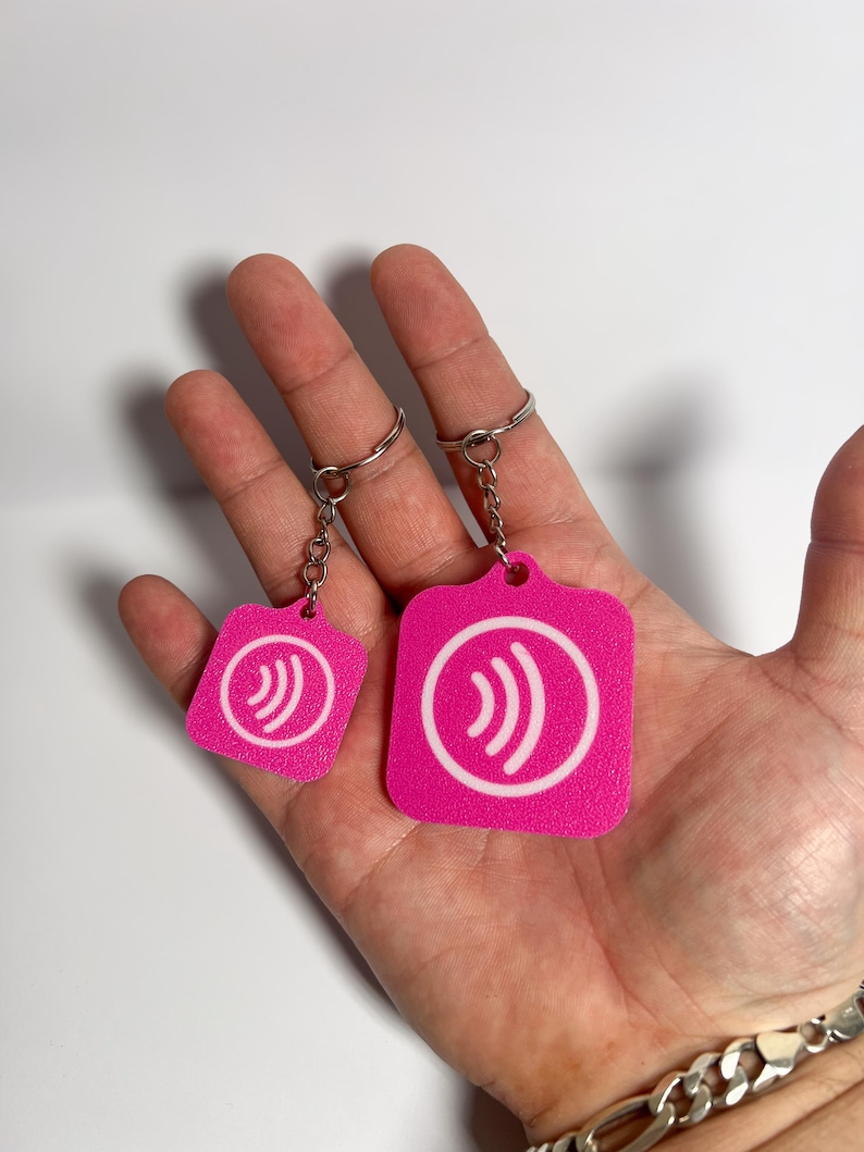 Custom NFC Keychain – Digital Business Card | Tap to Share (NTAG215 ...