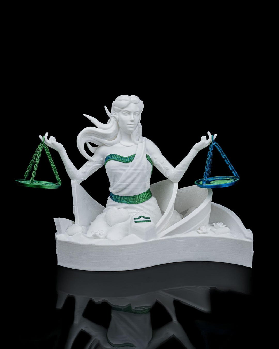 Libra Zodiac 3D Print Elegant Libra Figurine With Balanced Scales ...