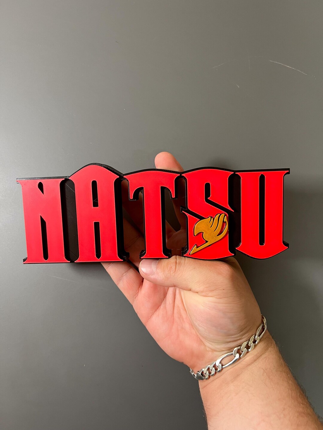 Custom Anime Nameplate – Natsu-inspired Personalized 3D Printed Desk ...
