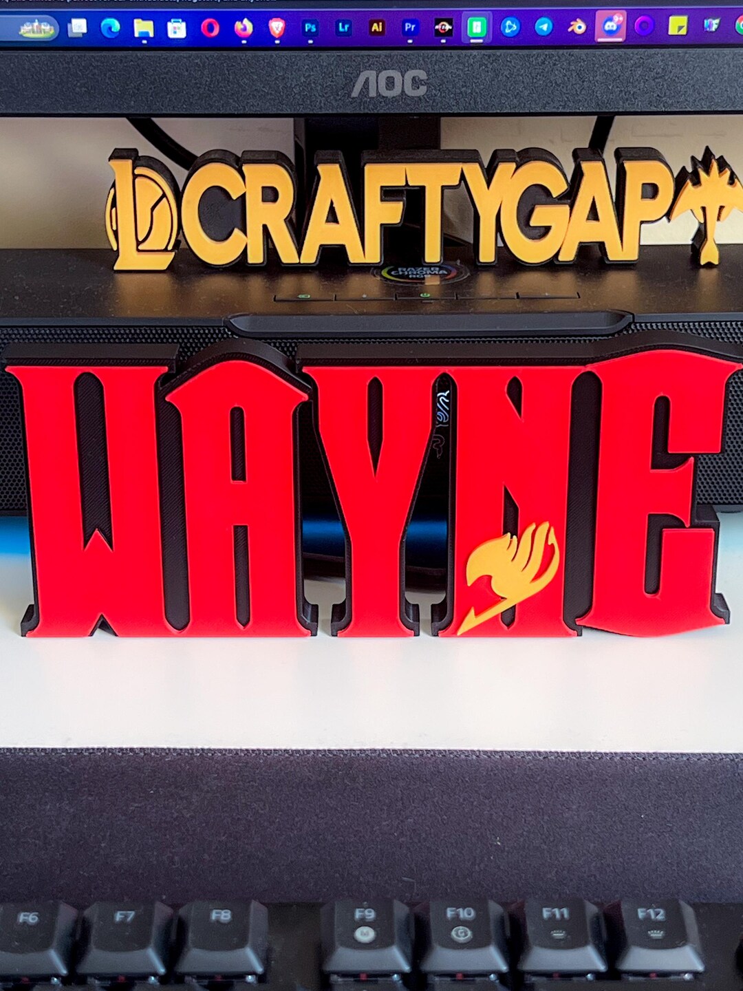 Fairy Tail–inspired Name Plate – 3D Printed Anime Desk Sign ...