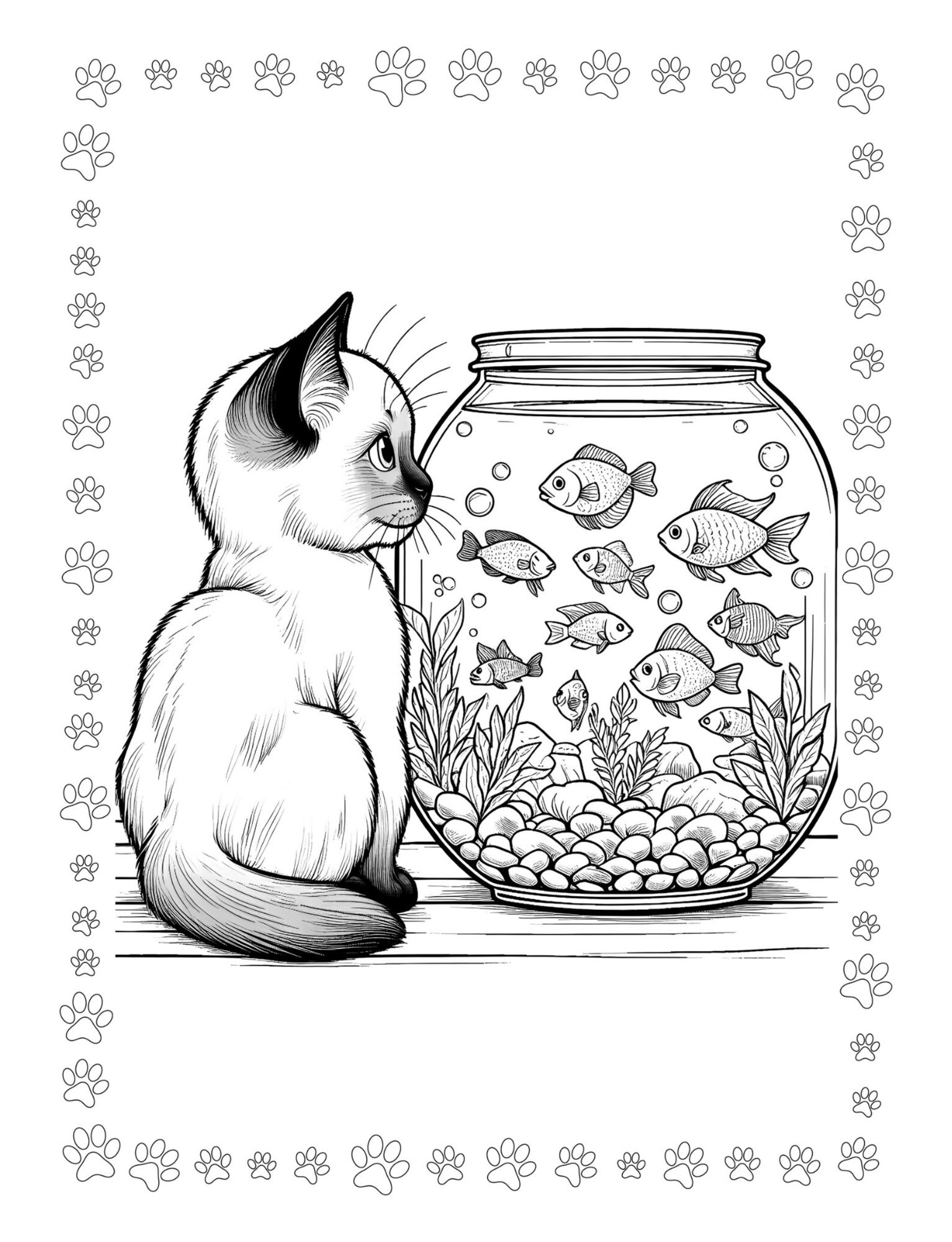 10-page Digital Adorable Kitten Coloring Pages – Perfect for Kids ...
