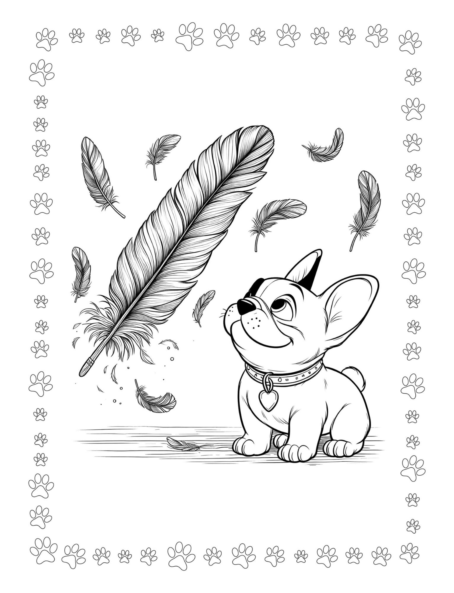 10 Digital Pages: Frenchie Puppy Hiking Adventure Coloring Book – Fun ...