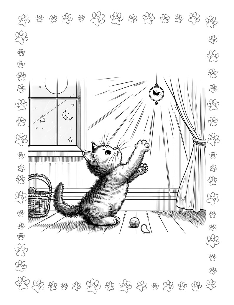 10-page Digital Adorable Kitten Coloring Pages – Perfect for Kids ...