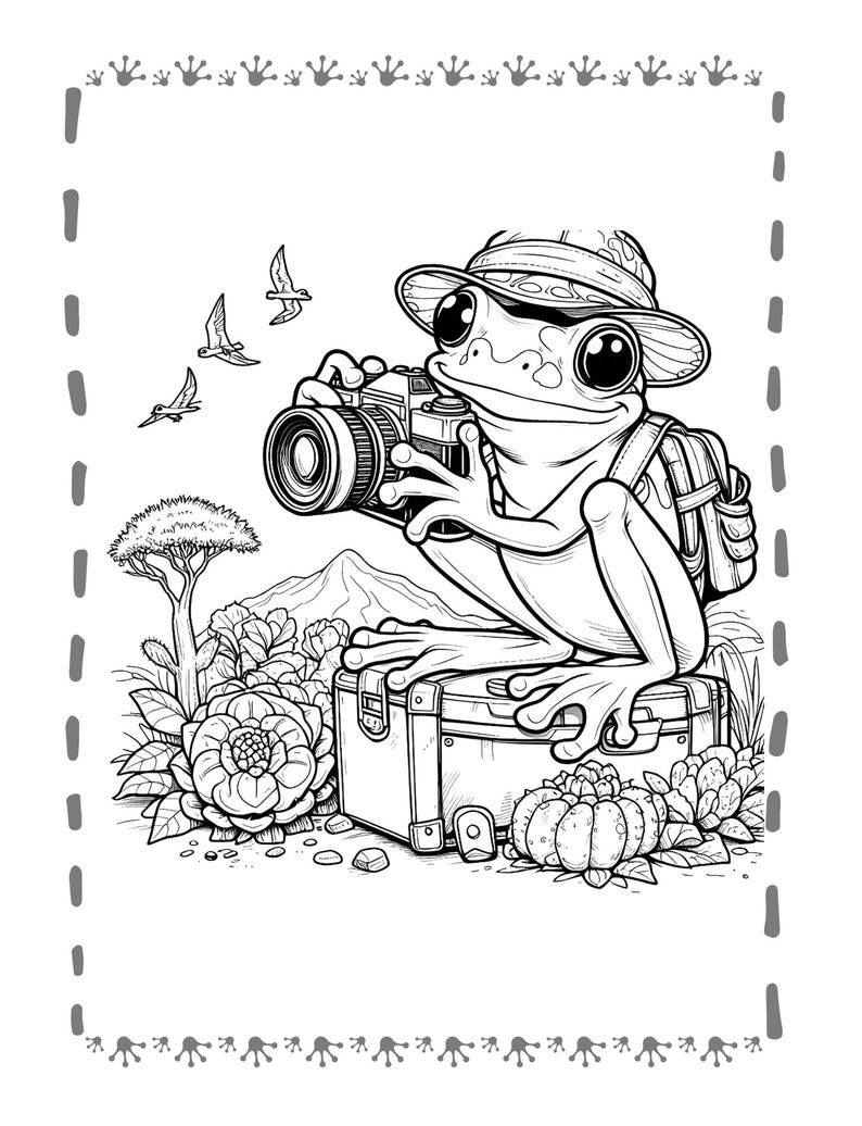 10 Digital Pages: Reptiles and Amphibians Coloring Adventures - Part 2 ...