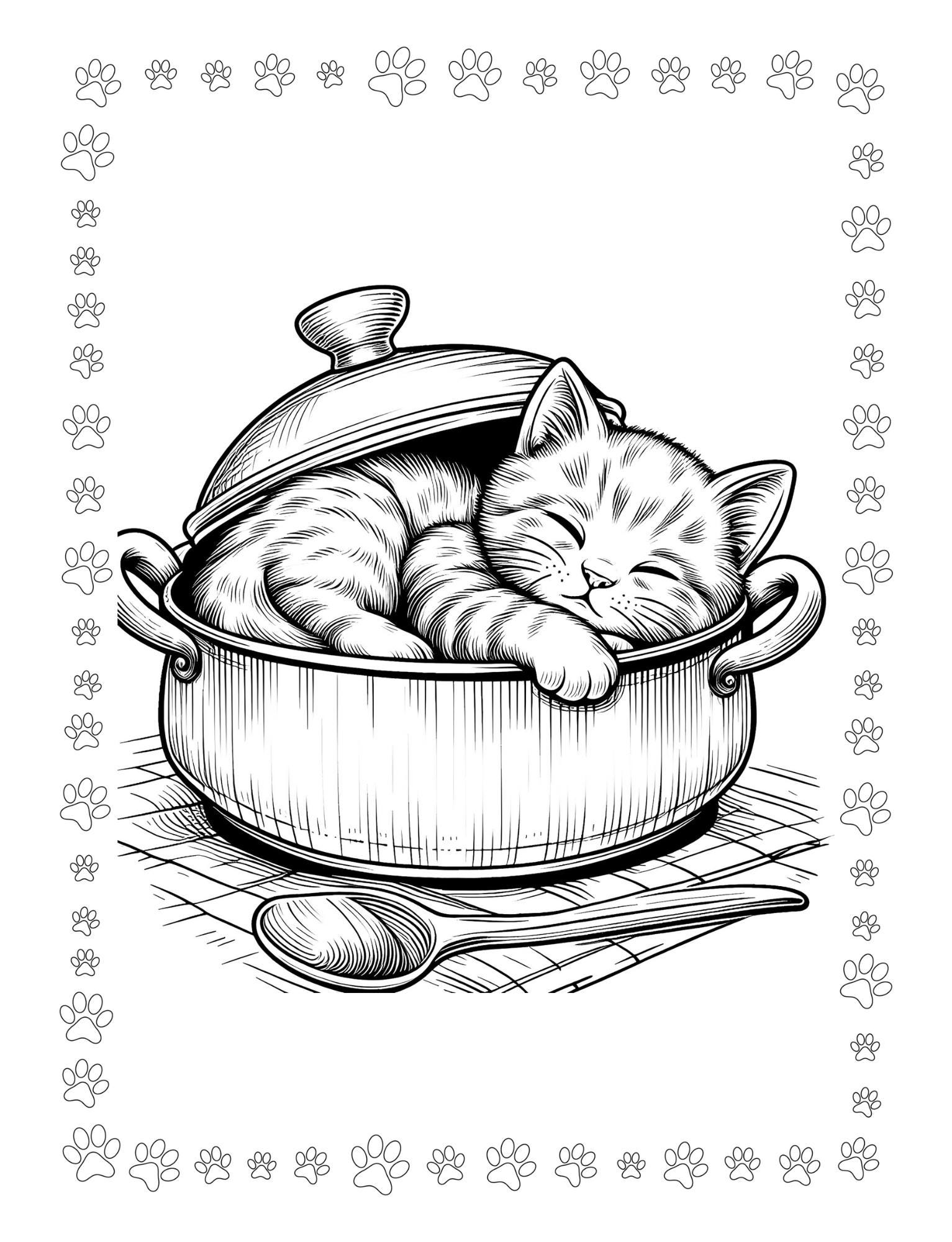10-page Printable Kitten Coloring Book – Purr-fect Fun for Kids ...