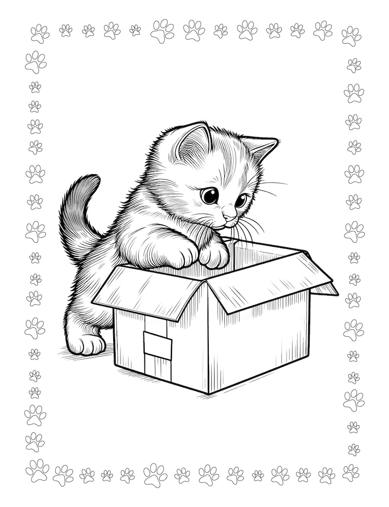 10-page Printable Kitten Coloring Book – Purr-fect Fun for Kids ...