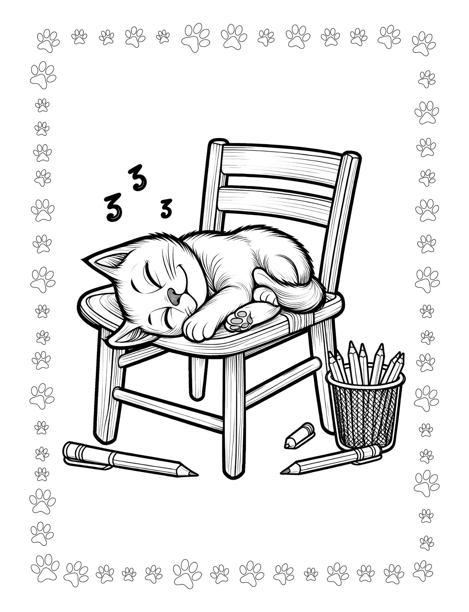 30-page Printable Kitten Coloring Bundle – Adorable Designs for Kids ...