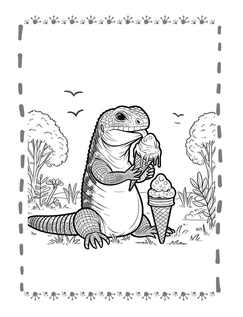 10 Digital Pages: Reptiles and Amphibians Coloring Adventures - Part 2 ...