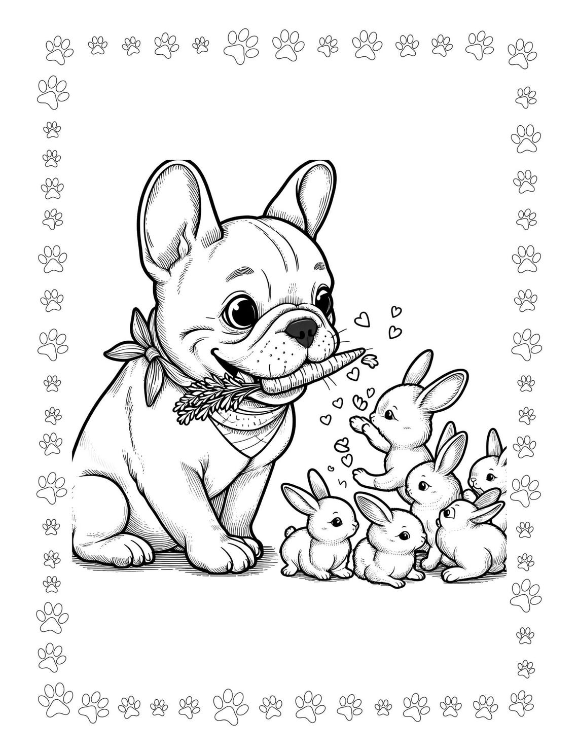 10 Digital Pages: Frenchie Puppy Hiking Adventure Coloring Book – Fun ...