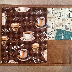 Quilted Coffee Pocket Mug Rug, Gift Card Holder Snack Mat, Gift Idea ...