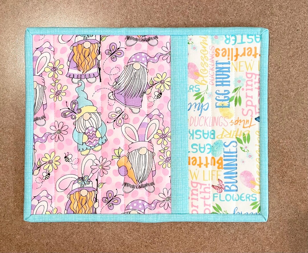 Quilted Easter Mug Rug, Gnomes, Easter Words, Item #185 - Etsy