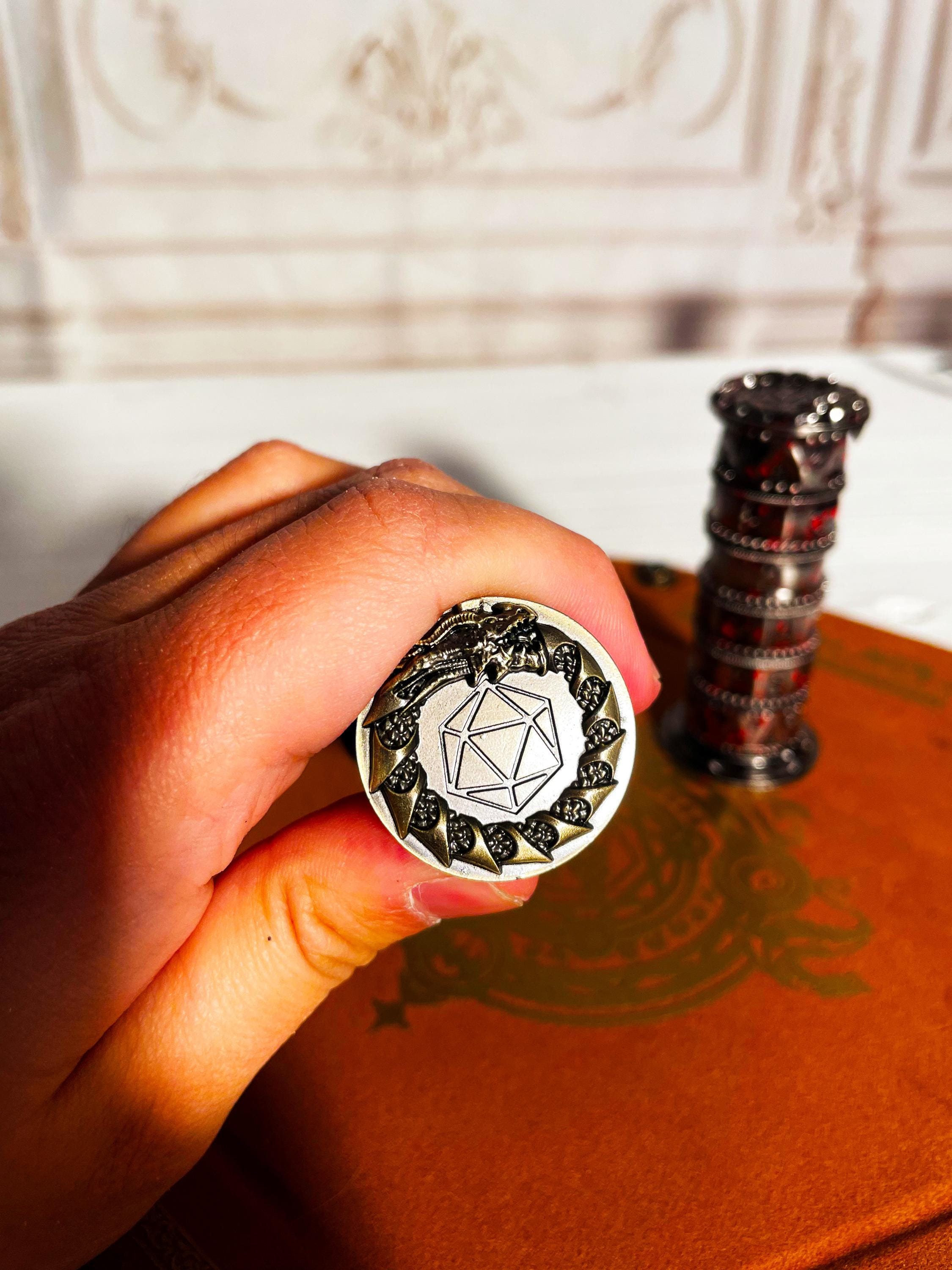 7-in-1 Prayer Wheel Dice Set Spinner for D&D Gifts, Mechanical Dungeons ...
