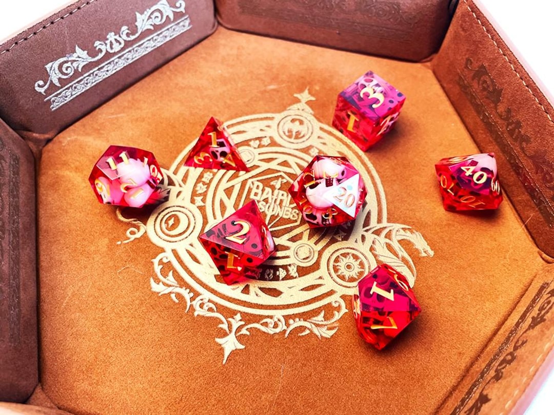 Bloody Dice Set, Dnd Handmade Resin Dice Set, Sharp Edges Dice, Dark ...
