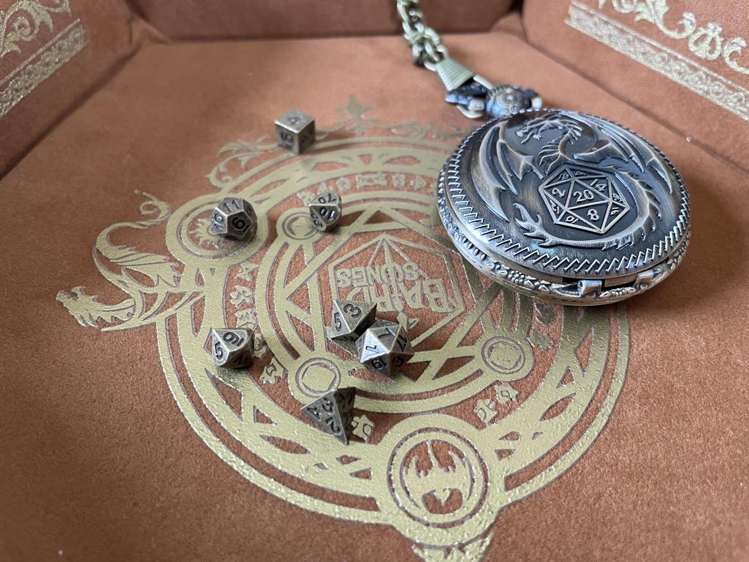 Pocket Watch Dice Tray / Roman Style Pocket Watch Shell / Metal Dice ...