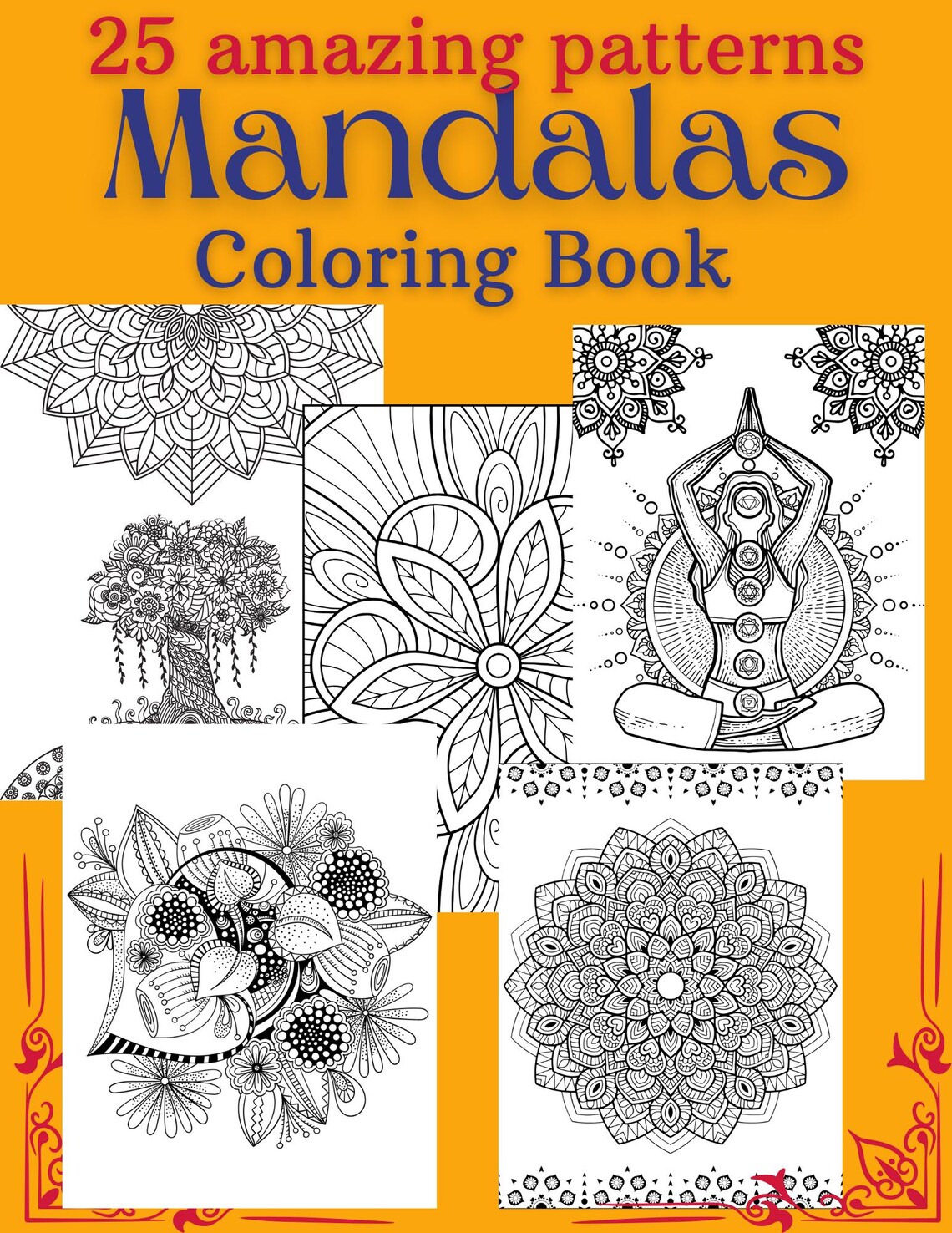 Mandalas Coloring Book - Etsy