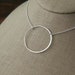 Extra Large 36mm Circle Necklace in Sterling Silver, Silver Circle ...