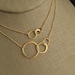 Gold Entwined Rings Necklace, Linked Circles, Gold Circles, Simple Gold ...