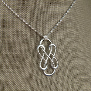 Triple Infinity Necklace in Sterling Silver, Sterling Silver Necklace ...