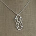 Triple Infinity Necklace in Sterling Silver, Sterling Silver Necklace ...