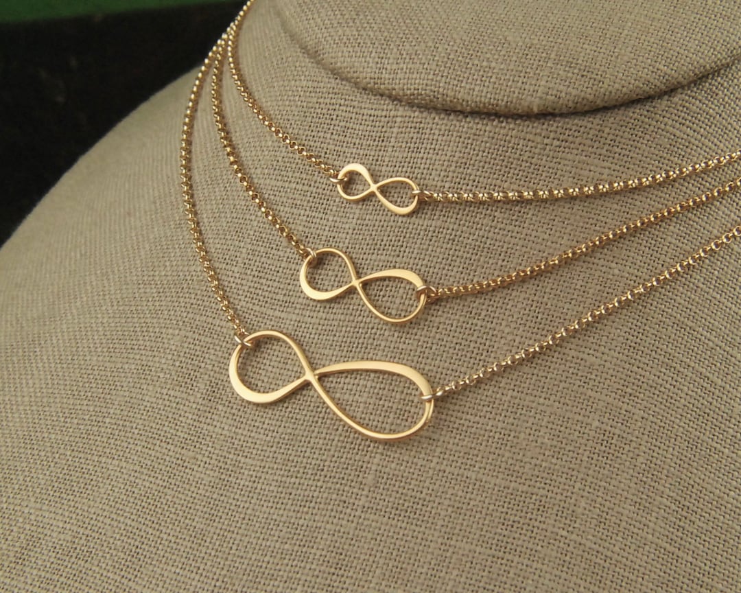Gold Filled Infinity Necklace: Minimalist Eternity Jewelry - Etsy