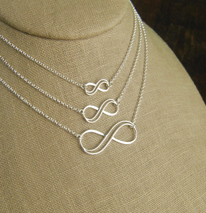 Sterling Silver Double Infinity Necklace Infinity Knot | Etsy