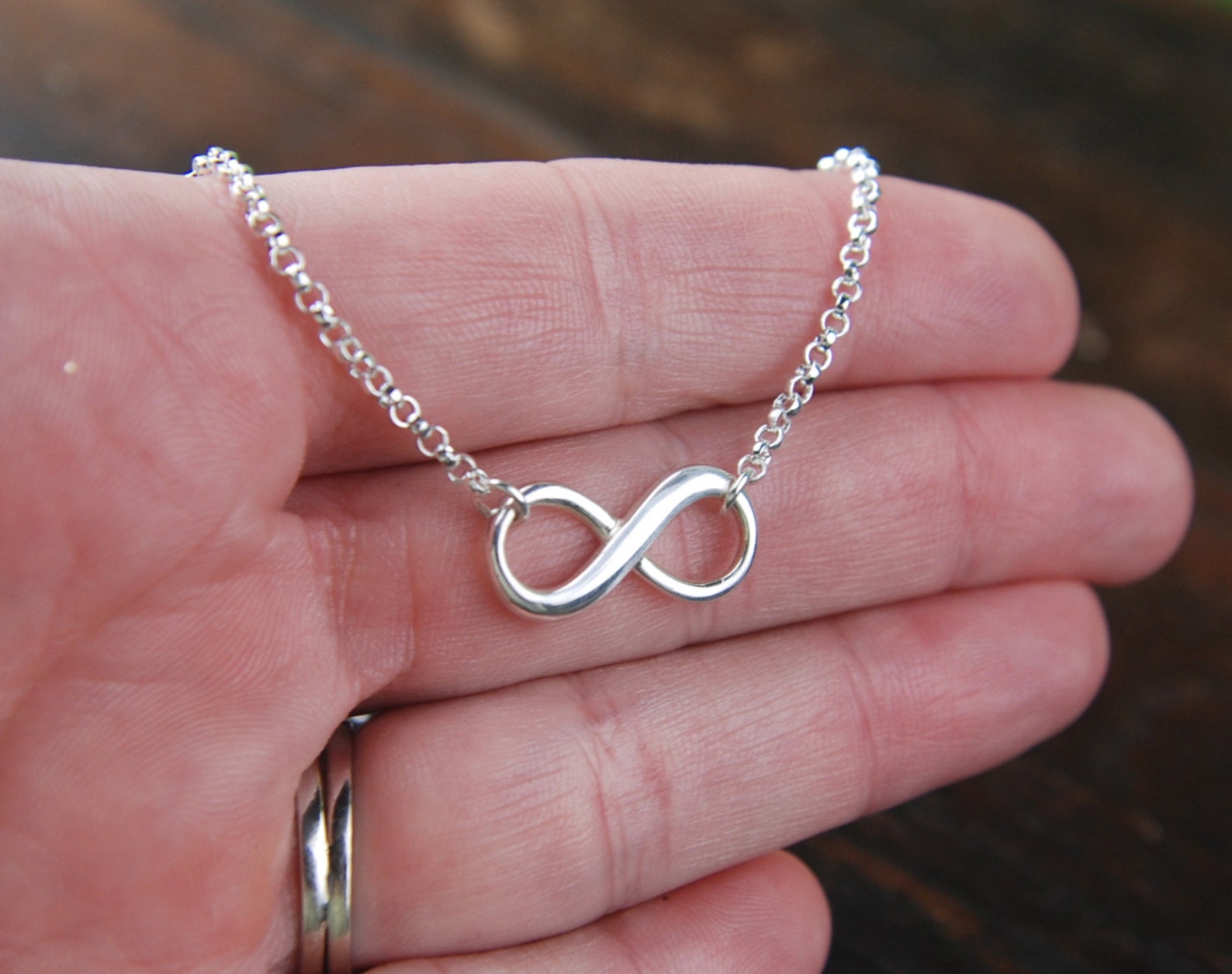 Infinity Symbol Necklace in Sterling Silver Sturdy Infinity - Etsy