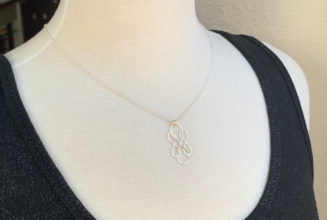 Triple Infinity Necklace in Sterling Silver, Sterling Silver Necklace ...