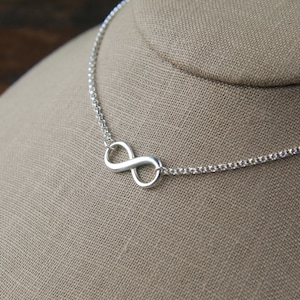 Sterling Silver Infinity Necklace: Eternity Symbol Rolo Chain - Etsy