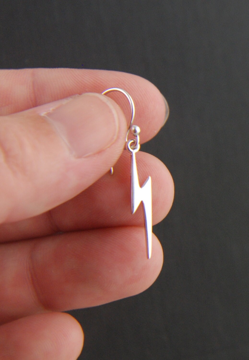 Sterling Silver Lightning Bolt Earrings Silver Bolt Heavens - Etsy