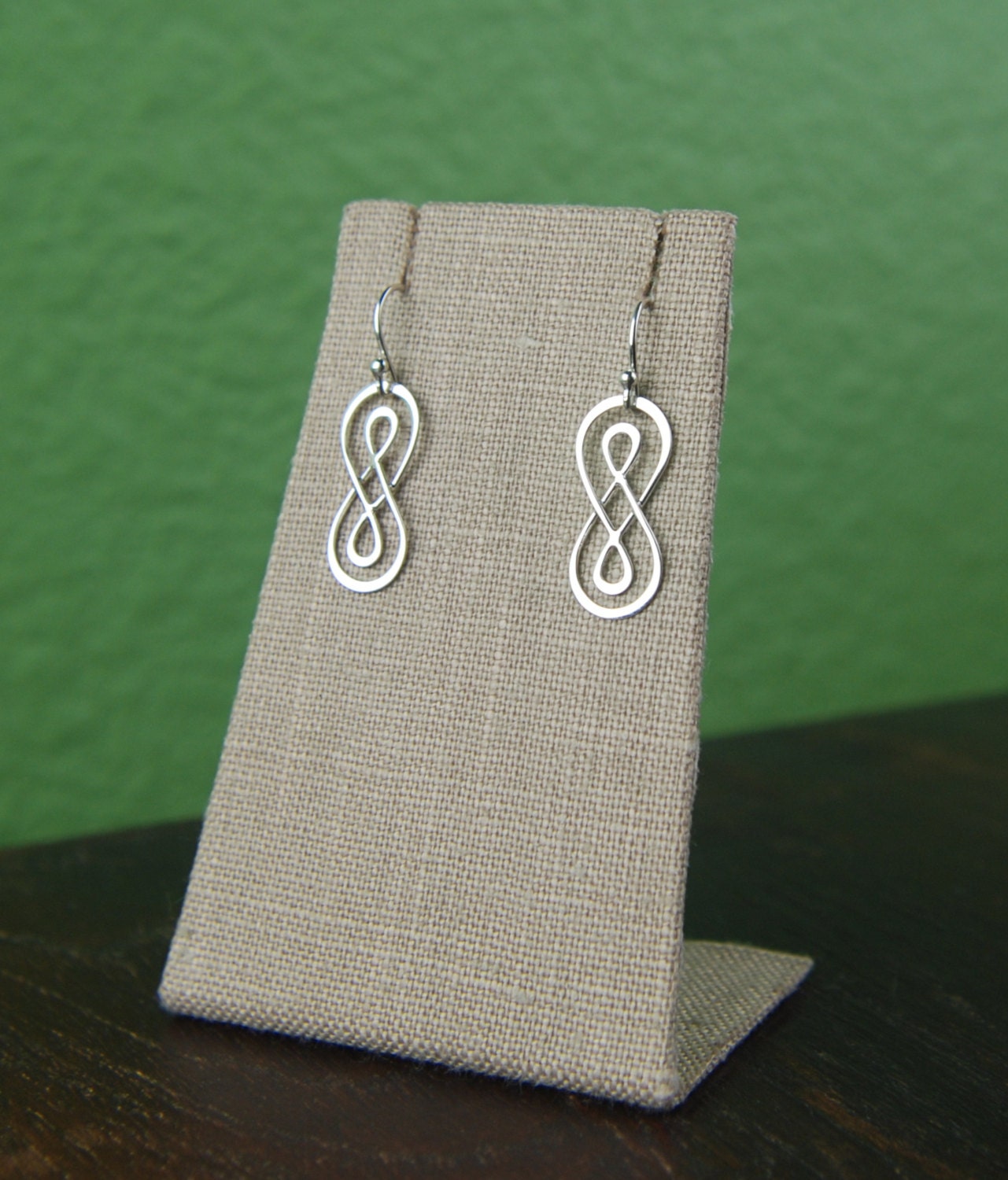 Double Infinity Earrings in Sterling Silver Infinity Knot - Etsy