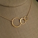 Gold Entwined Rings Necklace, Linked Circles, Gold Circles, Simple Gold ...