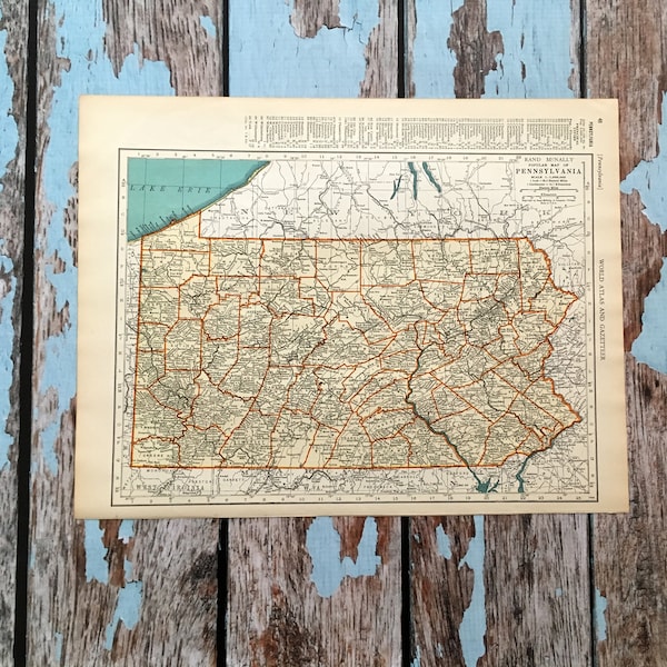 Map of Pennsylvania - Etsy