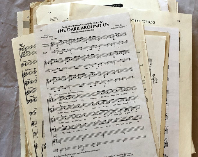 Old Sheet Music. 110 Sheets of Shabby Old Sheet Music - Etsy