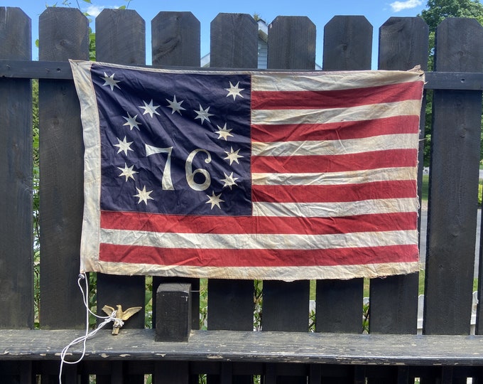 Vintage 1976 Bicentennial American Flag. 24 X 39 Cotton Flag. America ...