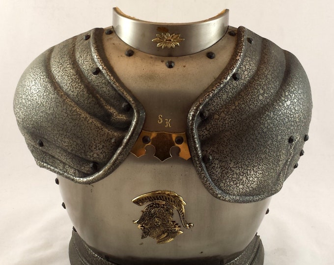 Vintage Knight Suit of Armor Liquor Cabinet Metal Brass Medieval ...