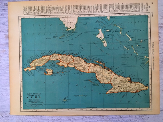 Mapa Antiguo De Cuba 1960 República De Cuba Mapa De La Región Del