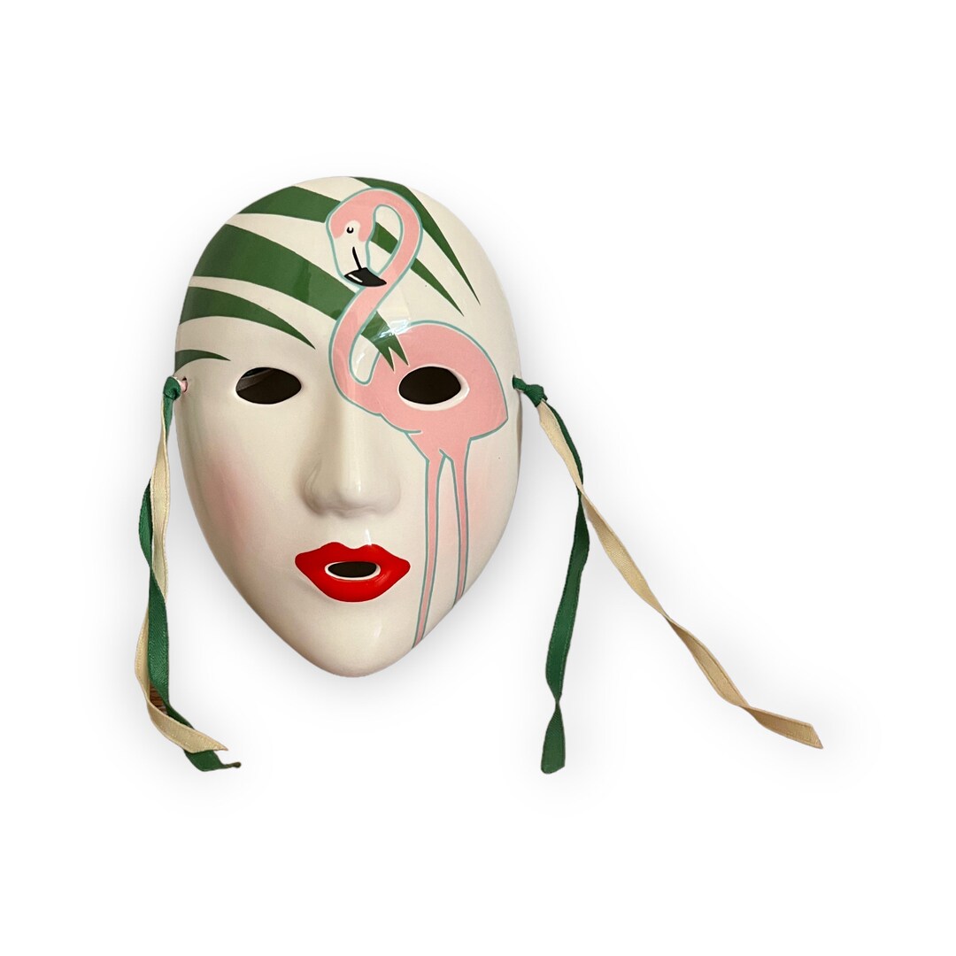 Vintage Vandor 1985 Pelzman Designs Flamingo Ceramic Mask Wall Decor ...
