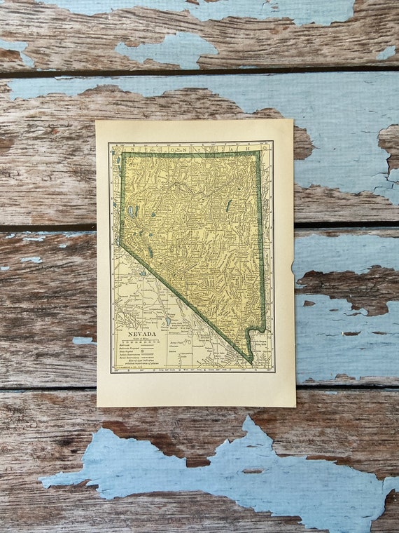1920s Nevada Antique Map. Old Historical Print Lithograph. | Etsy