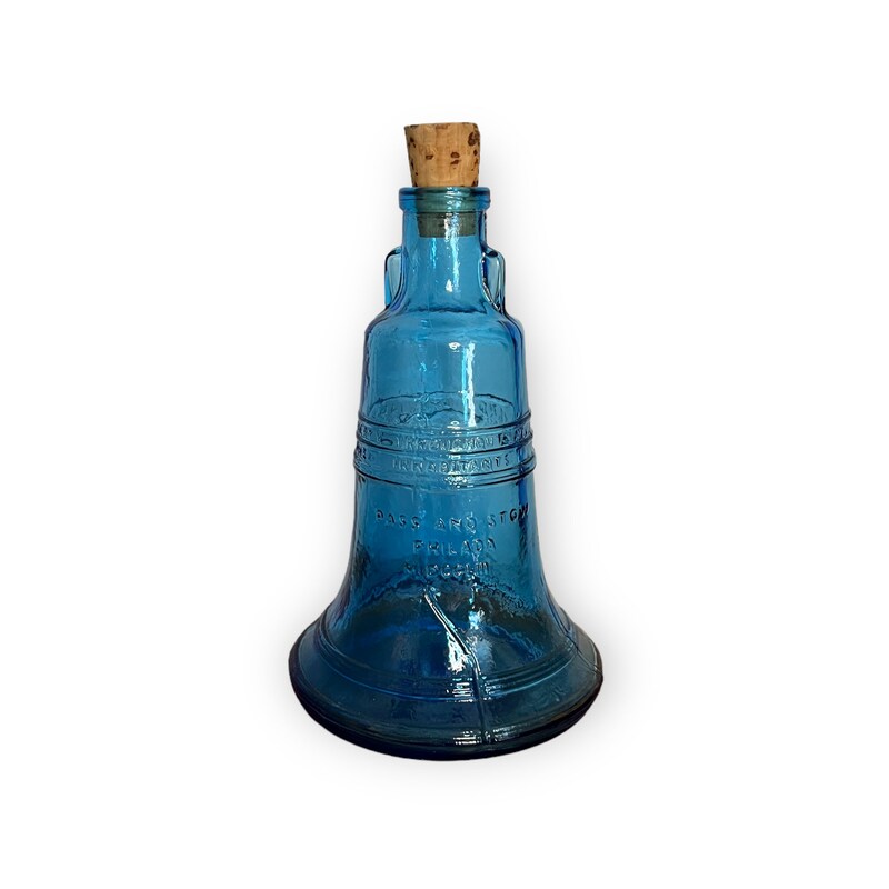 Blue Glass Bottle - Etsy
