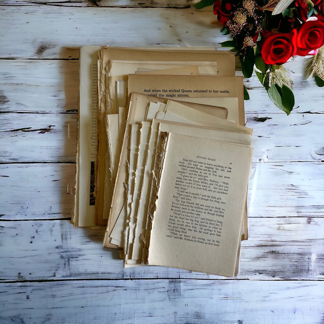 Huge Stack of Old Papers. 250+ Vintage Antique Book Pages. Late 1800s ...