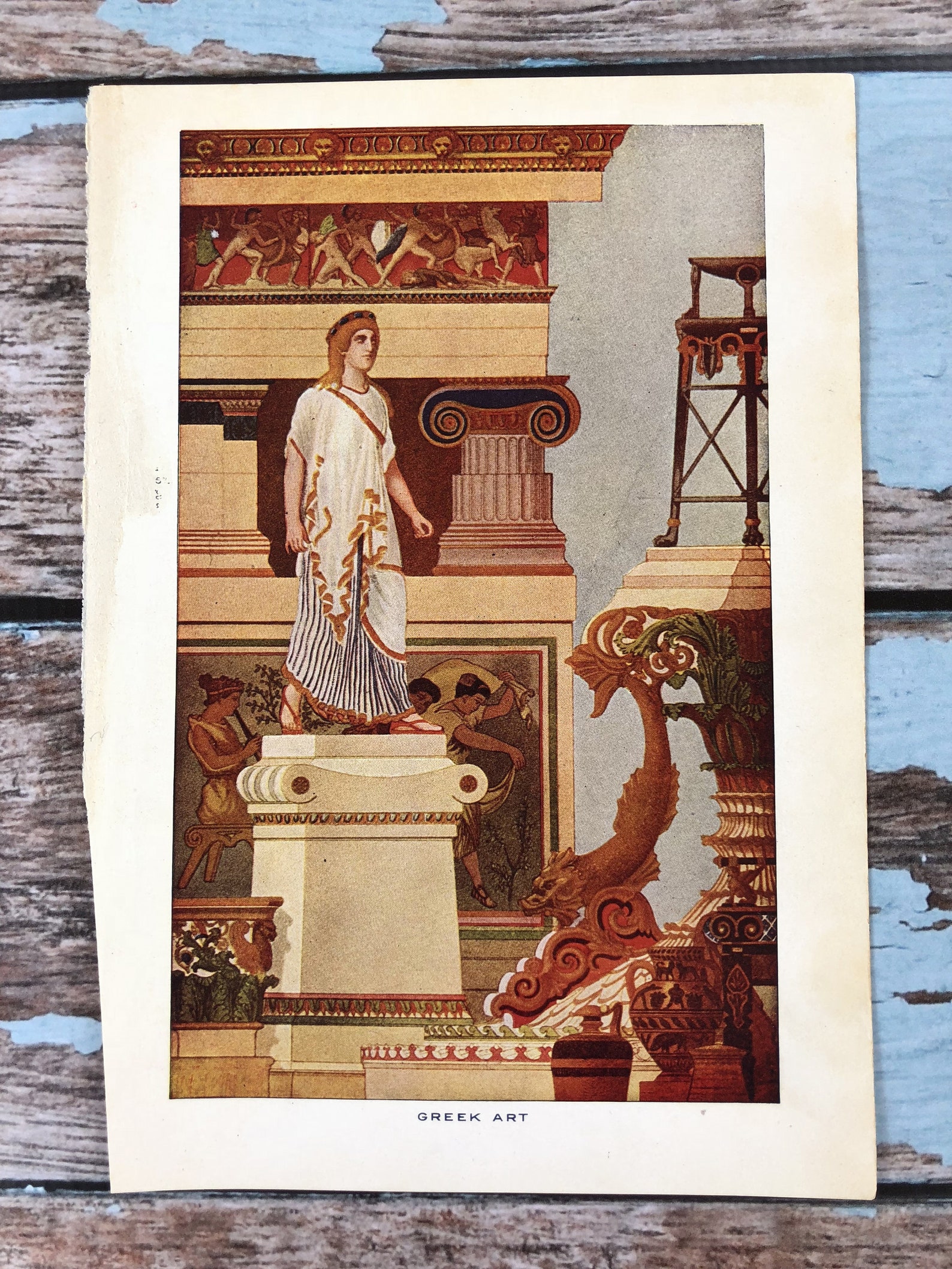 1912 Greek Art Antique Lithograph. Plants. Original Engraving - Etsy UK