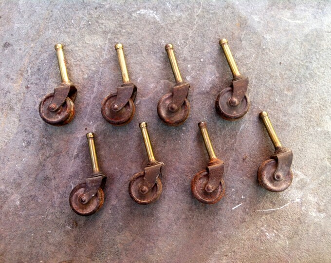 Vintage Casters. 8 Matching All Metal Casters. - Etsy