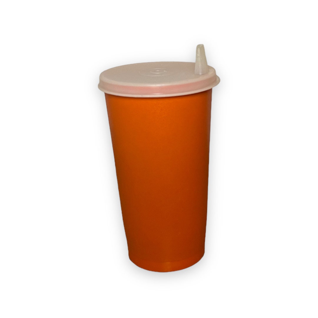 Vintage Tupperware Sippy Cup. Made in USA 873-18. Orange Bell - Etsy