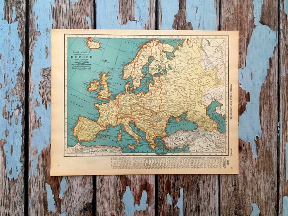1937 Map of Europe. Vintage Map of Europe. Antique Historical - Etsy Canada