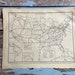 1937 Air Plane Map. American Operated Airline Routes. Historical Print ...