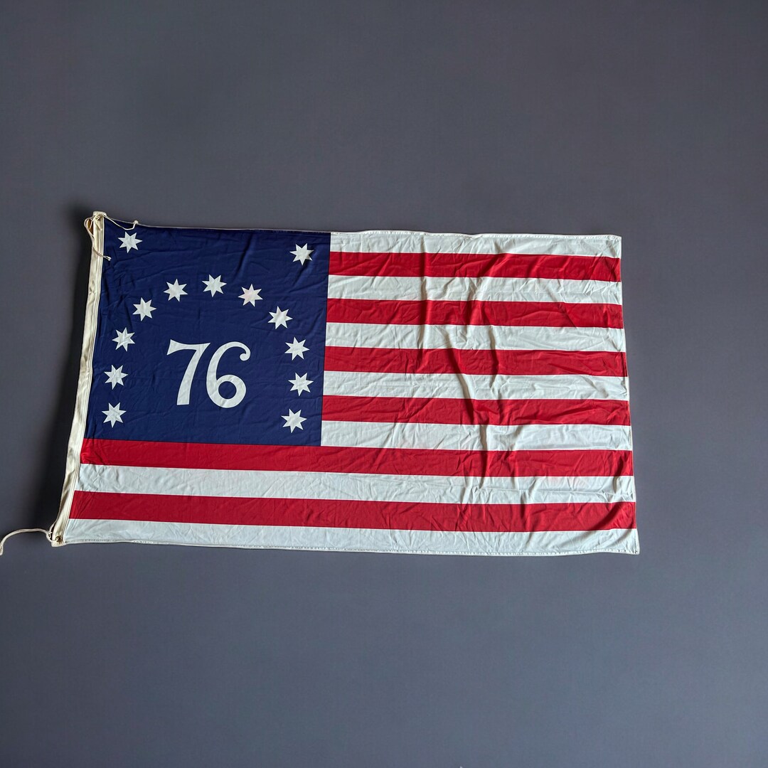 Vintage 1976 Bennington Bicentennial American Flag. 34 X 57 Large Flag ...