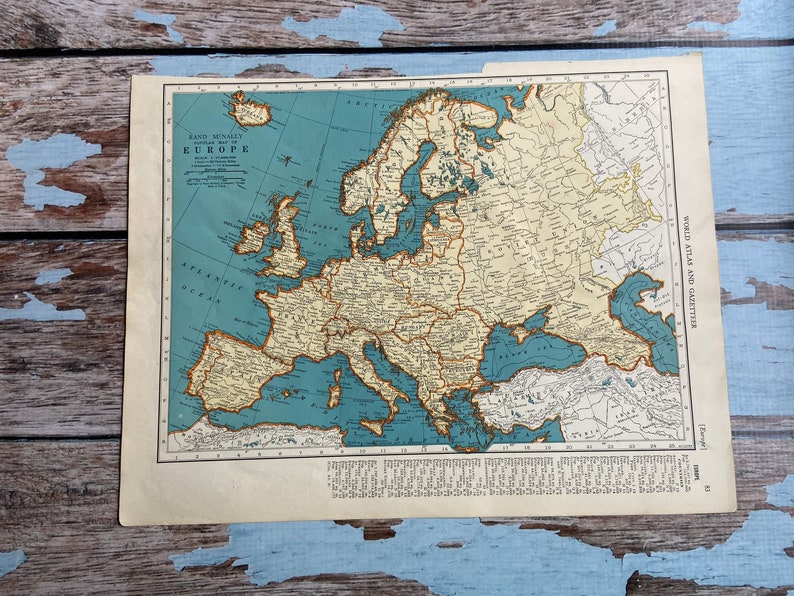 1937 Map of Europe. Vintage Map of Europe. Antique Historical - Etsy Canada