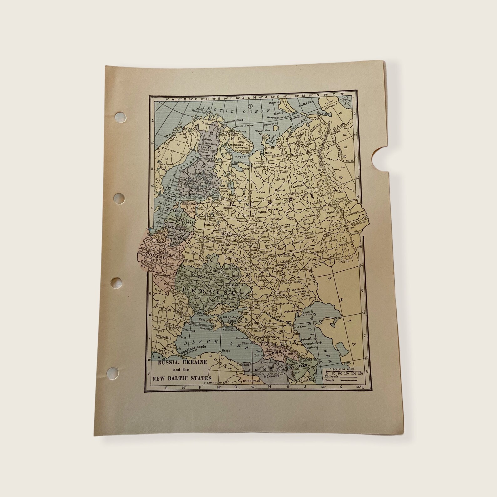 1920s Ukraine Russia Map. Antique Map of Ukraine and Russia. - Etsy