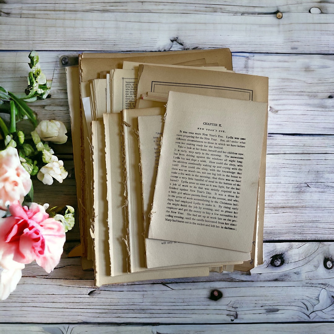 Huge Stack of Old Papers. 250+ Vintage Antique Book Pages. Late 1800s ...
